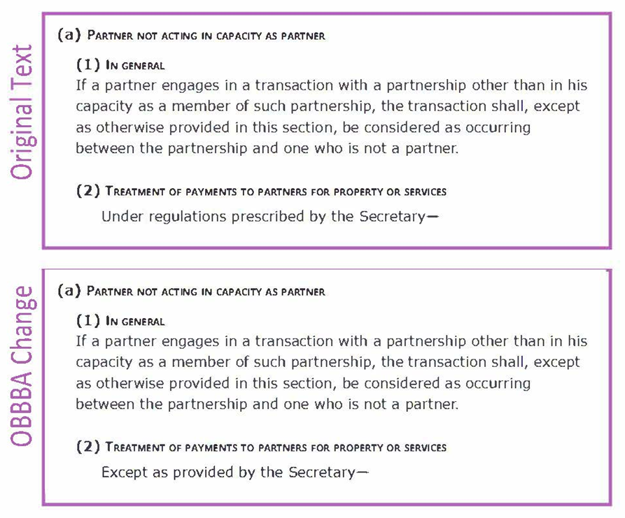 OBBBA Made a Small Change to Disguised Sale Rules | Meaden & Moore